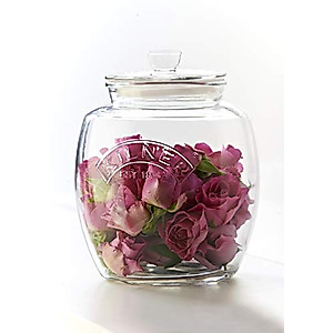 Kilner Glassware Universal Storage Jar, Durable Multi-Purpose Glass Container with Airtight Push-top Lid, 135-Fluid Ounces