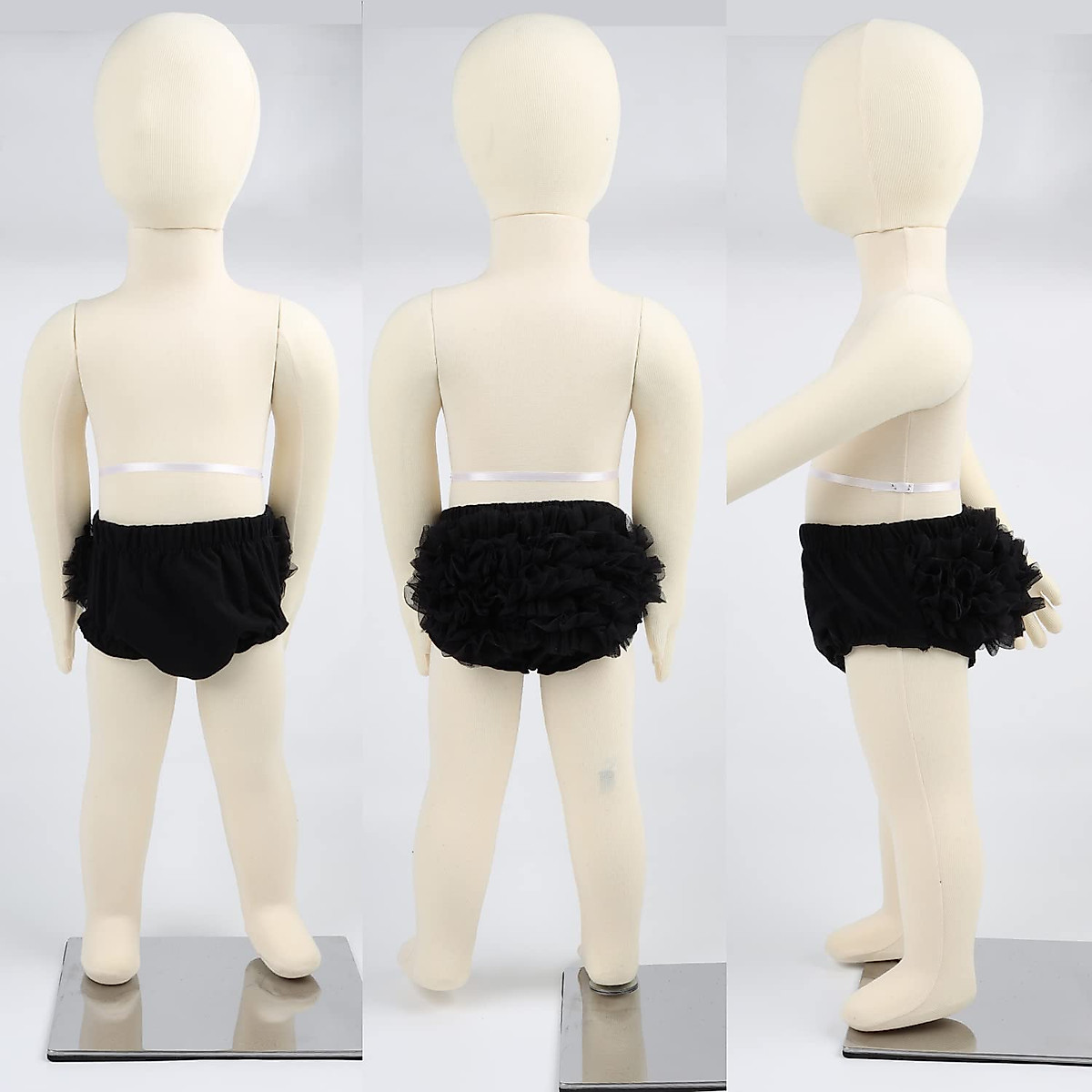 HOOLCHEAN Baby Infant Girls 2PCS Set Tulle Ruffle Bloomer (Red & Black, S: 0-6 Months)