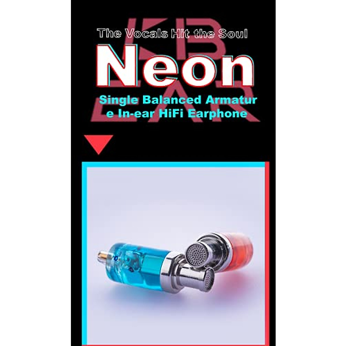 KBEAR NEON in Ear Monitor,Knowles 29689 Full Frequency BA HiFi Wired Headphone Earbuds, BA UV-Curing Resin Cavity Noise Cancelling Earphone Earbuds Without Mic for Audiophile(No Microphone,Violet)…