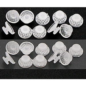 SmileTech Transparent Orthodontic Composite Dental Ceramic Lingual Buttons Bondable Round Base (1 Pack)