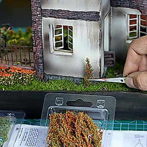 Cayway 2 Pack Simulation Long Grass Miniature Static Grass Artificial Grass for DIY Model Train Landscape Railroad Scenery, Miniature Bases and Dioramas