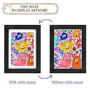GraduationMall Kids Art Frames, Front Opening A4 Kids Artwork Display Frame Picture Frame for 50+ Pictures, Children Drawing Crafts Storage Frame