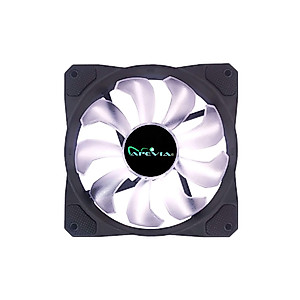 Apevia CO512L-WH Cosmos 120mm White LED Ultra Silent Case Fan w/ 16 LEDs & Anti-Vibration Rubber Pads (5 Pk)