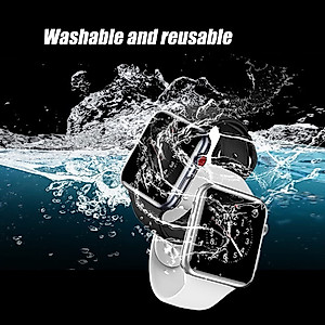 Ailun for Apple Watch Series 9 & 8 & 7 Screen Protector Case [41mm], Ultra-Thin Hard PC Case Built in Tempered Glass for iWatch, Shockproof Cover with Button [2 Pack][Black+Clear]