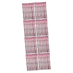 Abaodam 8 pcs rain Curtain Prom Photo Props Baby Decor Tinsel Backdrop Curtain Party Supplies Birthday Decorations Backdrop Curtains Tassel Rose Gold Metal Wreath Decorate The pet