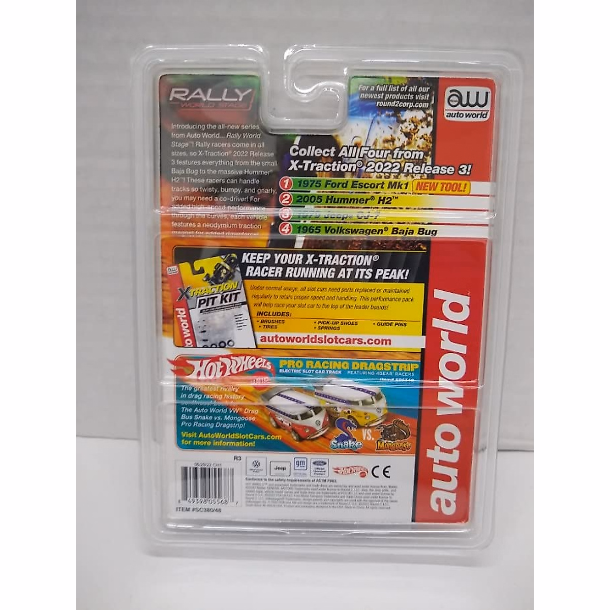 Auto World SC380-4A Rally World Stage 1965 Baja Bug HO Scale Electric Slot Car - Blue