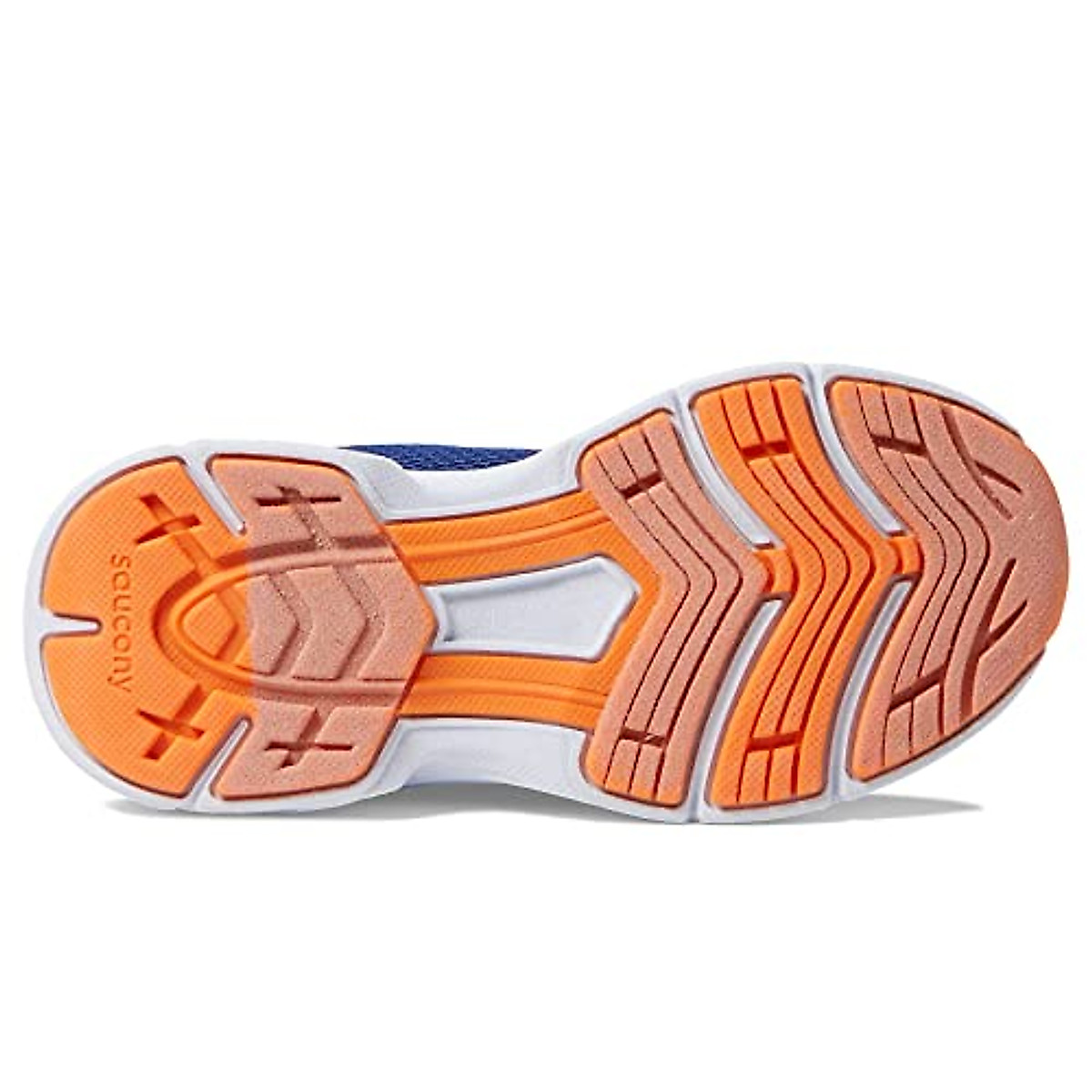 Saucony Wind FST Lac to Toe Sneaker, Navy/Orange, 2 US Unisex Big Kid