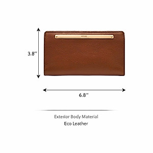 Fossil Women's Liza Leather Wallet Slim Minimalist Bifold, Brown (Model: SL7891G200)