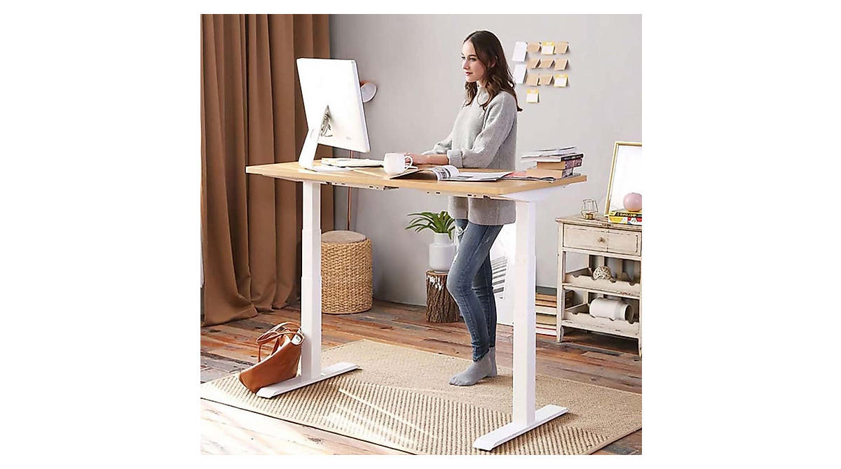 FLEXISPOT Electric Adjustable Desk - Eco-Friendly Bamboo