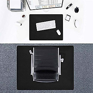 PVC Non-Slip Computer Chair Mat，Edging Office Chair Mat for Hardwood Tile Floor/Rolling Chair，Protective Carpet Mat,Anti-Scratch Floor Mat Home Office Desk Pad,Easy Clean(23.6x39inch, Light Blue)