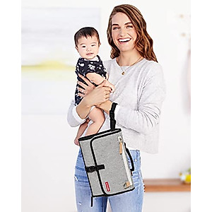 Skip Hop Portable Baby Changing Pad, Pronto, Heather Grey