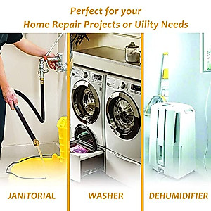 persevere 2 PCS 0.8ft Garden Hose Extension Flexible Water Hose Adapter Short Connector Hose with Integrated Spiral Tube for Hose Reel/RV/Dehumidifier