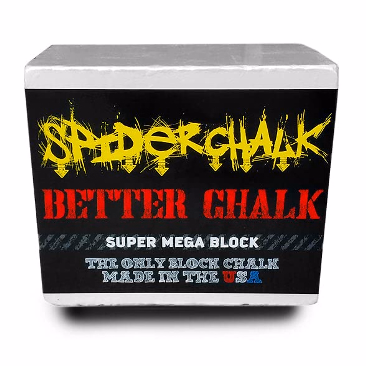 8oz Gym Chalk Mega Block - Lasts 2X Longer Made in The USA - for Powerlifting, Weightlifting, Cross Fit