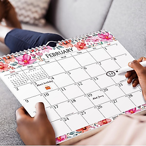 CRANBURY Small Wall Calendar 2023 - (Floral) Use 8.5x11 Calendar 2023 as Desk Calendar or Hanging Calendar 8.5 x 11, Gorgeous Flower Designs, Includes Stickers