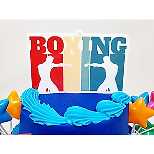 Boxing Themed 7 Piece Boxer Birthday Cake Topper Set