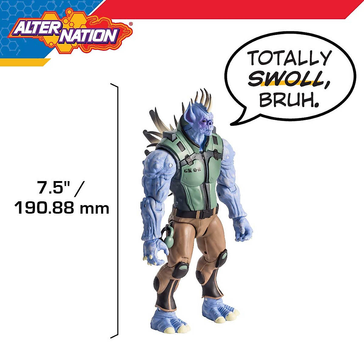 Alter Nation Quillroy Human Porcupine Rhino Bat Hybrid Web Cartoon Dark Horse Comics Graphic Novel Action Figure with Porcupine Projectile Quills & Mini Comic Book Great Gift for Kids 6 & Up