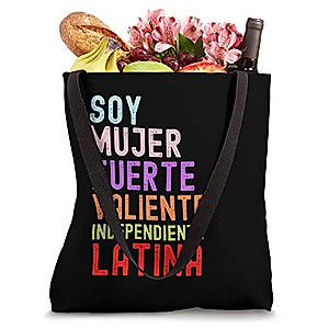 Soy Mujer Fuerte Valiente Independiente Latina Gift Tote Bag