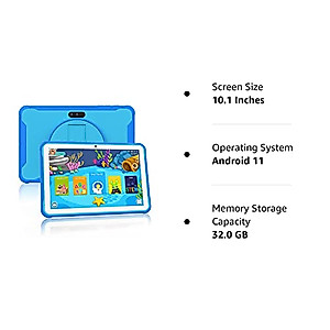 Kids Tablet 10.1 '' Android Toddler Tablet 2GB 32GB Tablet for Kids APP Preinstalled & Parent Control Kids Learning Education Tablet WiFi Camera,Netflix YouTube Hands-Free Watching(2022 Release),Blue