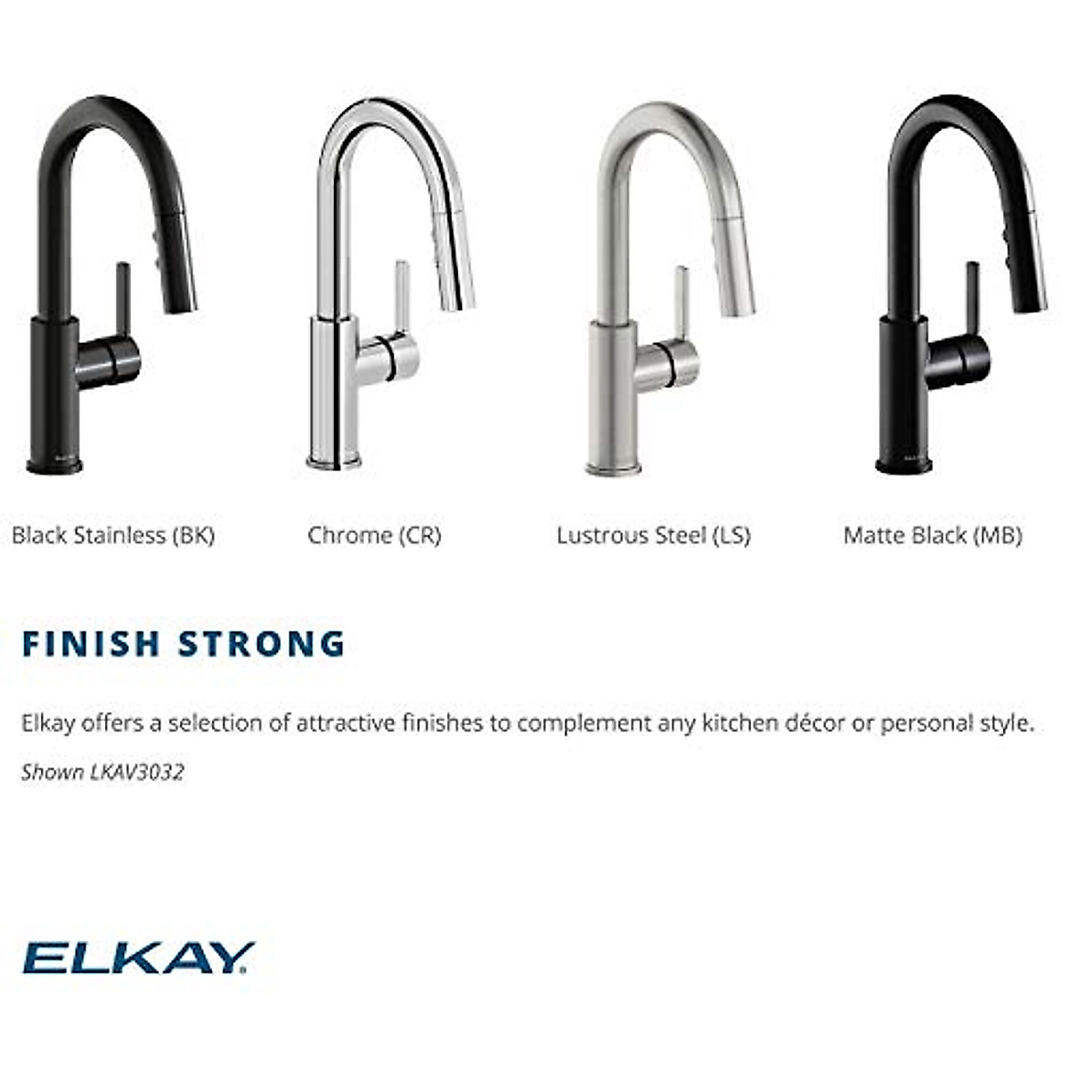 Elkay Avado Single Hole Bar Faucet with Pull-down Spray and Lever Handle, Matte Black