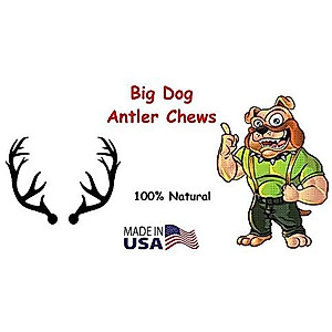 Big Dog Antler Chews 6 Pack for Small Dogs | All Natural Organic Deer and Elk Antler Dog Chews | 0 to 20 Pounds