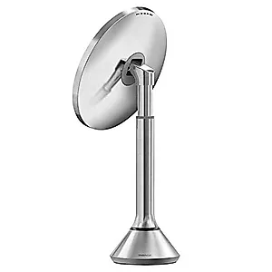 simplehuman Tabletop Mount ST3200 8” Round Sensor Mirror w/ 5x/10x Magnification
