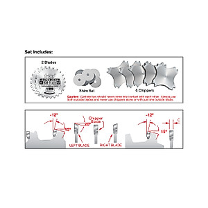 Freud SD508 Super Dado 8-Inch Stack Dado + Bosch TS1007 Dado Insert