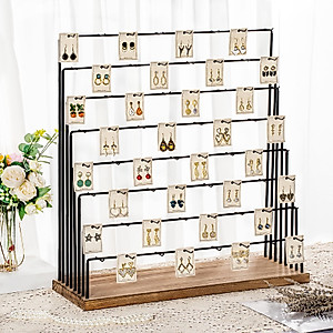 Earring Display Stands for Selling, Earring Rack Display Holder Stand, Jewelry Display for Selling Earring Cards, Bracelets, Hair Accessories, Rings, Necklaces 39" W x 23" D x 19" H (64 Hooks)