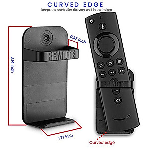 TV Remote Holder Replacement for Amazon Fire TV Stick Lite/TV Stick 4K / 1st and 2nd Gen TV Stick/TV Cube/Alexa Dot Voice/Apple TV/Siri Remote Small for Bed 2-Pack