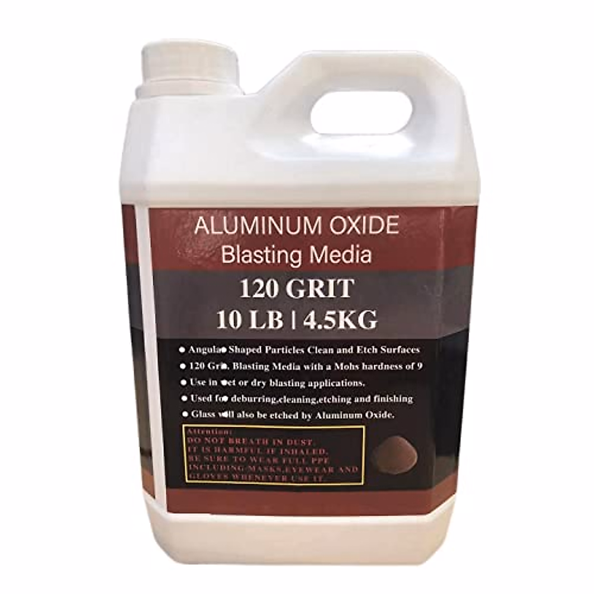 Aluminum Oxide - 10 LBS - Medium to Fine Sand Blasting Abrasive Media for Blasting Cabinet or Blasting Guns. #120 GRIT