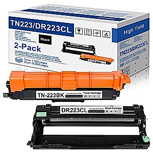 2-Black (1Drum+1Toner) Compatible DR223CL DR-223CL Drum Unit TN223 TN223BK Replacement for Brother HL-L3210CW L3230CDW L3270CDW L3290CDW MFC-L3710CW L3750CDW L3770CDW Printer