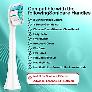 Replacement Toothbrush Head (with Protective Cover) for Philips Sonicare DiamondClean ProtectiveClean EasyClean FlexCare HealthyWhite