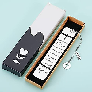 Inspirational Bible Verse Bookmark for Women Men 2023 Christian Religious Scripture Gifts for Friends Birthday Christmas Gift Baptism Religious Gift for Daughter Son First Communion Gifts for Godchild