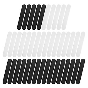 Yolev 40 Pcs Hat Sweat Liner Pad Absor Bent Sweat Breathable Golf Hat Size Reducer for Men and Women Cap Black, White