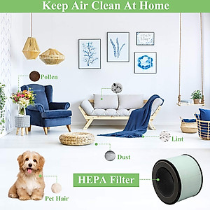 GuanQiao 2 Pack Replacement HEPA Filter Compatible with PARTU BS-08, 3 in 1 Filtration High Efficient Activated Carbon HEPA Filter