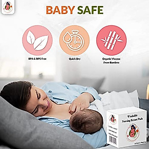 365 Mommy Nursing Pads for Breastfeeding Mothers Organic-Comfortable-Uniquely Crafted Washable Pads Super Absorbent Breastfeeding Pads Leak Proof Organic Bamboo (Gray)