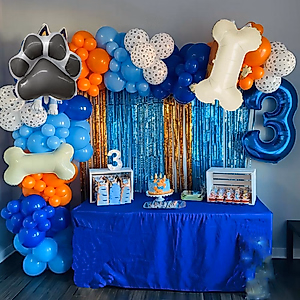 12 Inch 60 Pcs Blue and Orange Latex Balloons Kit Dark Light Blue Orange Wedding Party Decorations Basketball Birthday Bridal Baby Shower Decor Supplies Kids Boys Girls