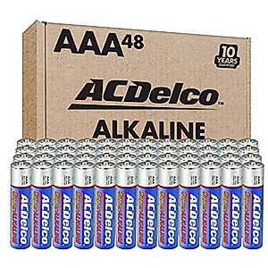 ACDelco 48-Count AAA Batteries, Maximum Power Super Alkaline Battery, 10-Year Shelf Life