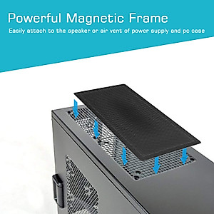 287mm 140mm x 2 PC Fan Dust Mesh Filter 11.3inch x 5.79inch PVC Computer PC Case Dust Proof Filter Cover Magnetic Black 2-Pack