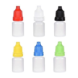 uxcell Plastic Dropper Bottles, 5ml/0.17 oz Empty Squeezable Dropper Bottle with Cap, Pack of 12