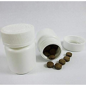 12 PCS 150 ML 5 OZ Plastic White Bottles Empty Container with Screw Cap Solid Powder Case Refillable Storage Holder Sample Jar for Dispense Different Items