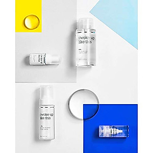 I WOKE UP LIKE THIS Daily Rice Rebalancing Cleansing Water – A Micellar Cleansing Water with Rice Ferment Extract Enriched in Vitamins. For Makeup Removal, Skin Toning