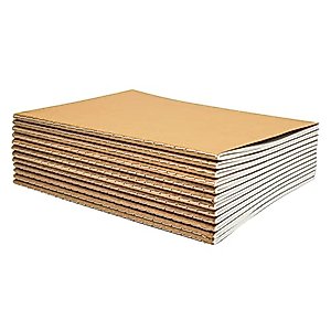 Kraft Notebooks with Lined Paper, Bulk Pack 8.3 in x 5.5 in, A5 Size, 60 Lined Ivory Pages, 80 gsm, by Better Office Products, Soft Cover Composition Notebooks, Stitched Spines, Kraft Travel Journals (12 Pack)