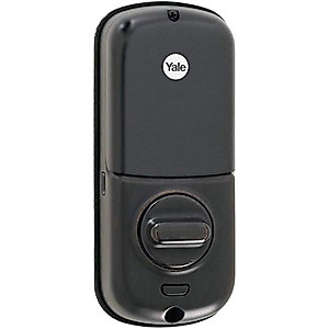 Yale Security Inc. YRD-210-HA-0BP Yale Push Button Electronic Deadbolt with ZigBee (Works with Echo Plus, Samsung SmartThings, Wink and More) in Oil Rubbed Bronze