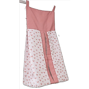 Pink Crib Sets for Baby Girls, Swan Crib Bedding Set by Sweet Baba, 5 PC Nursery Crib Set Includes Quilt/Fitted Sheet/Crib Skirt/Diaper Stacker/Blanket(Flower Theme)