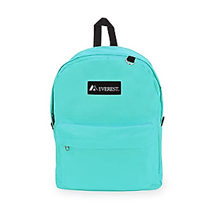 Everest Classic Backpack, Aqua Blue, One Size