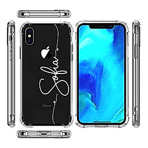 MARBLEFY Custom Name Thin Shockproof Protective Customized Case Compatible with iPhone 13 12 11 Xs Max XR 8 7 6 PLUS 11 Pro mini