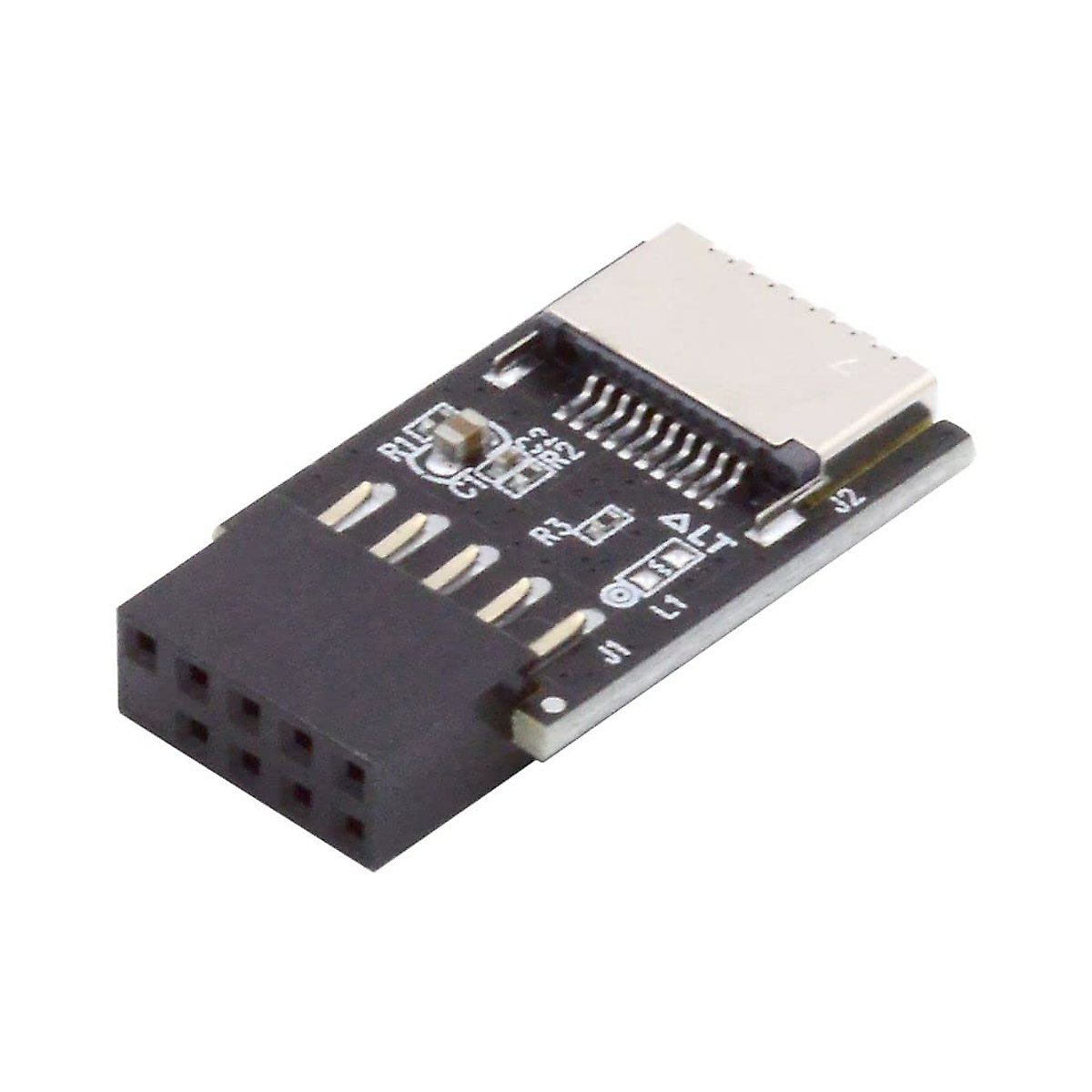 chenyang USB 2.0 9Pin Male to USB 3.1 Type E Key-A Female Front Panel Socket to 9Pin Mainboard Header Extension Adapter