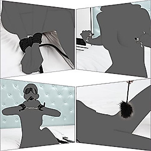 UTIMI Bondage for Sex 11 Pcs BDSM Leather Bondage Sets Restraint Kits for Women and Couples