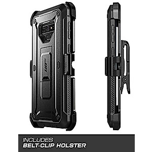 SUPCASE Unicorn Beetle PRO Series Phone Case for Samsung Galaxy Note 9, Full-Body Rugged Holster Case with Built-in Screen Protector for Samsung Galaxy Note 9 2018 (Black)
