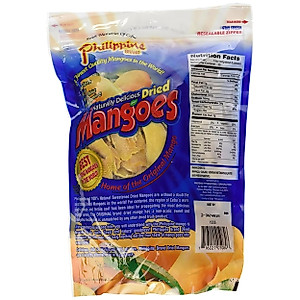 Phillippine Brand Naturally Delicious Dried Mangoes Tree Ripened Value Bag 30 Ounces